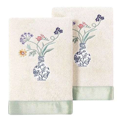Click here for Linum Home Turkish Cotton Stella Embellished 2-Pc.... prices