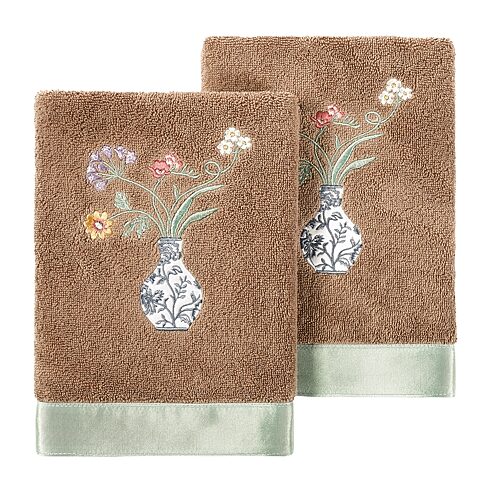 Click here for Linum Home Turkish Cotton Stella Embellished 2-Pc.... prices