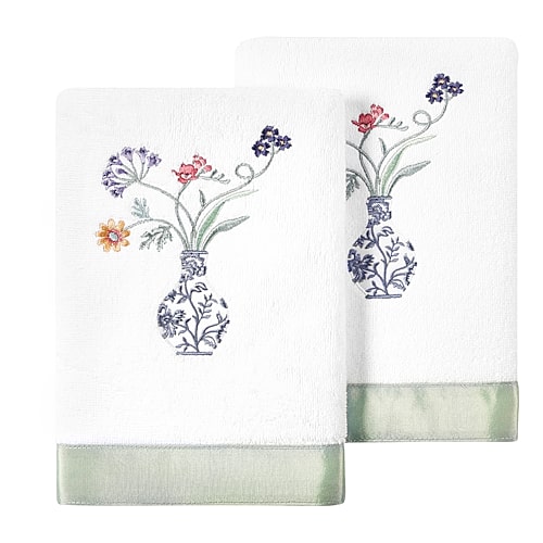 Click here for Linum Home Turkish Cotton Stella Embellished 2-Pc.... prices