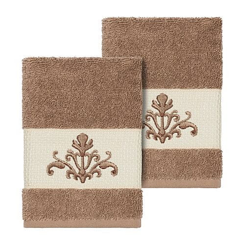 Click here for Linum Home Scarlet 2-Pc. Embellished Washcloth Set... prices