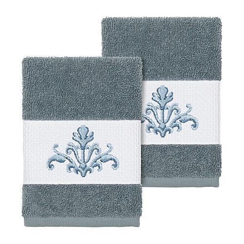 Click here for Linum Home Scarlet 2-Pc. Embellished Washcloth Set... prices