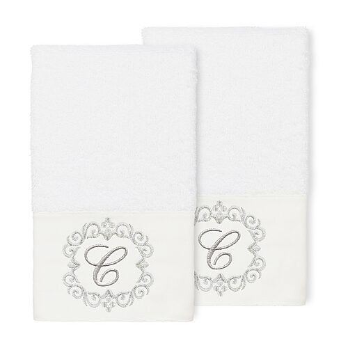 Click here for Linum Home Textiles Monica Silver 2-pc. Embellishe... prices