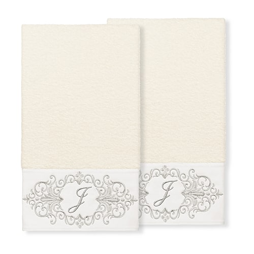 Click here for Linum Home Textiles Monica Silver Embellished 2-pc... prices