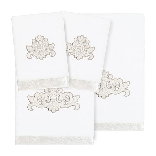 Click here for Linum Home Turkish Cotton May Embellished 4-Pc. Ba... prices