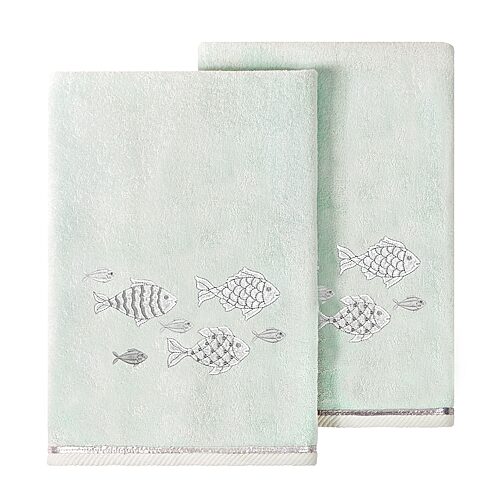 Click here for Linum Home Turkish Cotton Figi Embellished 2-Pc. B... prices