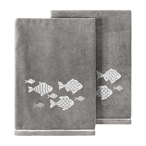 Click here for Linum Home Turkish Cotton Figi Embellished 2-Pc. B... prices