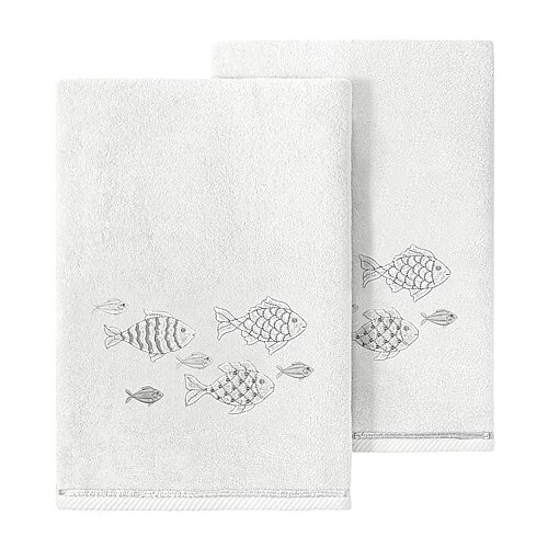 Click here for Linum Home Turkish Cotton Figi Embellished 2-Pc. B... prices