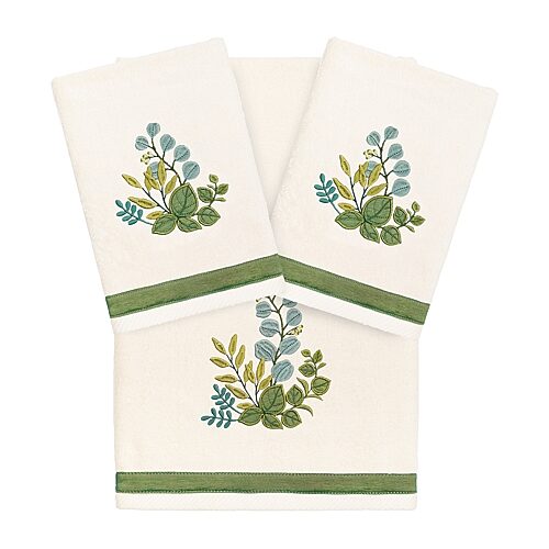 Click here for Linum Home Turkish Cotton Botanica Embellished 3-P... prices