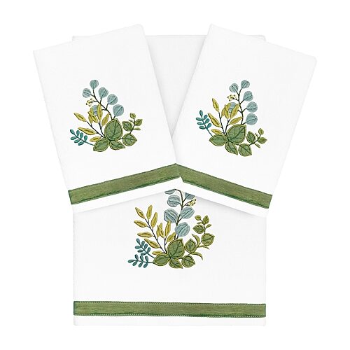 Click here for Linum Home Turkish Cotton Botanica Embellished 3-P... prices