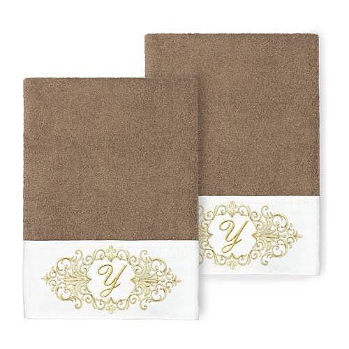 Click here for Linum Home Textiles Monica Gold Embellished 2-pc.... prices