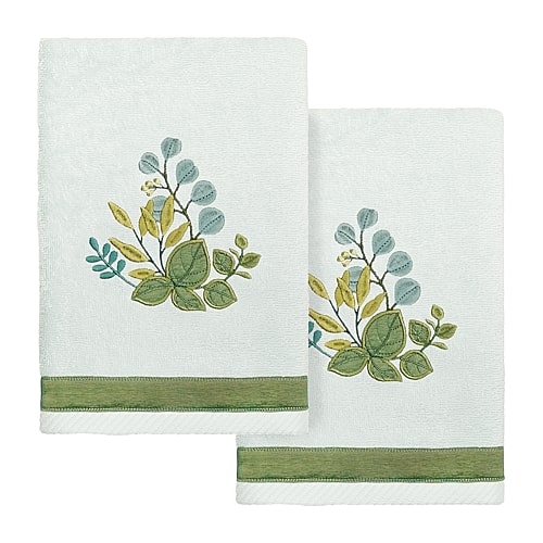 Click here for Linum Home Turkish Cotton Botanica Embellished 2-P... prices
