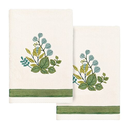 Click here for Linum Home Turkish Cotton Botanica Embellished 2-P... prices
