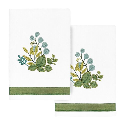Click here for Linum Home Turkish Cotton Botanica Embellished 2-P... prices