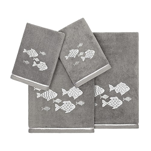 Click here for Linum Home Turkish Cotton Figi Embellished 4-Pc. B... prices