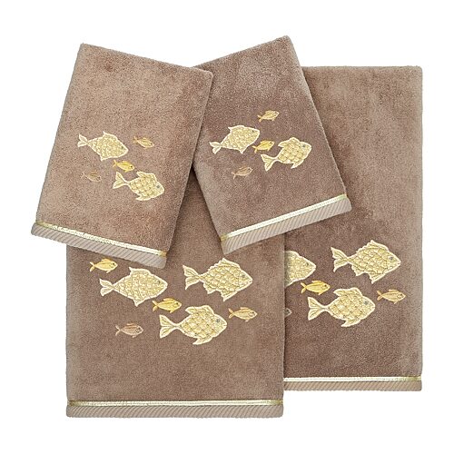 Click here for Linum Home Turkish Cotton Figi Embellished 4-Pc. B... prices