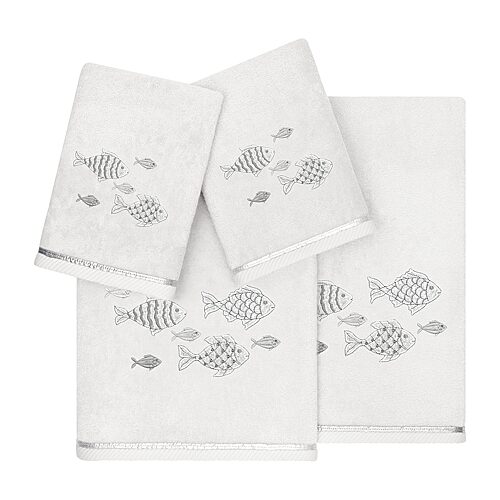 Click here for Linum Home Turkish Cotton Figi Embellished 4-Pc. B... prices