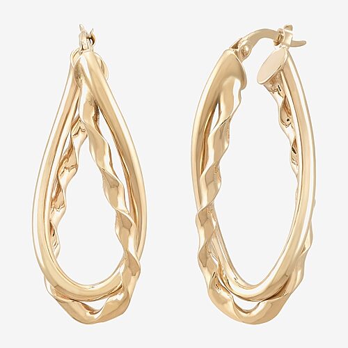 Click here for Made in Italy Womens 14K Gold 30mm Hoop Earrings... prices