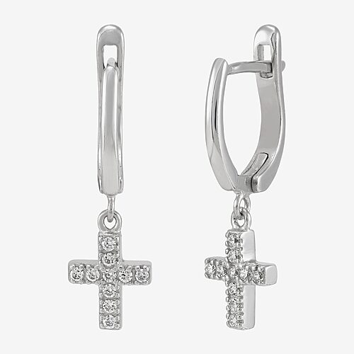 Click here for Diamonart Cross Womens Lab Created White Cubic Zir... prices