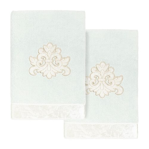 Click here for Linum Home Turkish Cotton May Embellished 2-Pc. Ha... prices