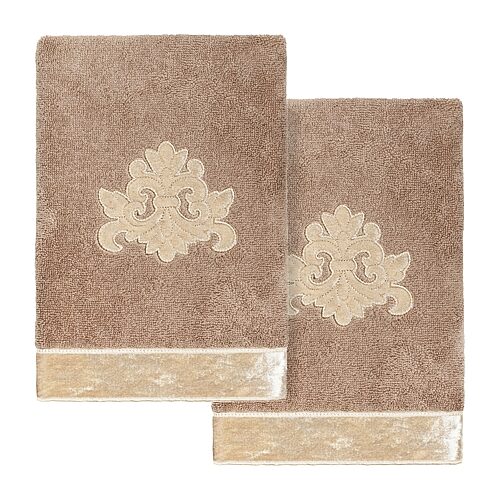 Click here for Linum Home Turkish Cotton May Embellished 2-Pc. Ha... prices