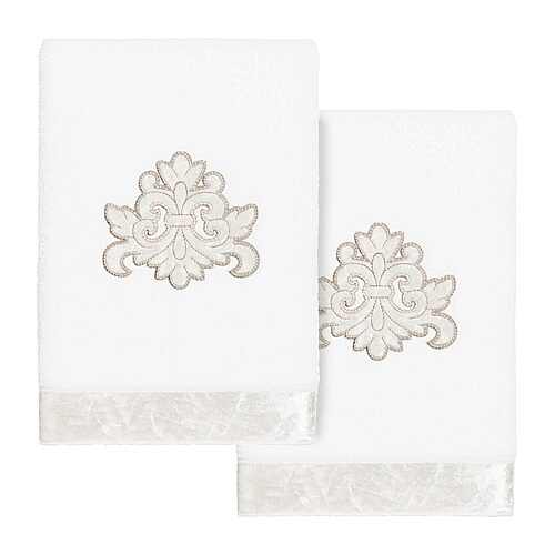 Click here for Linum Home Turkish Cotton May Embellished 2-Pc. Ha... prices