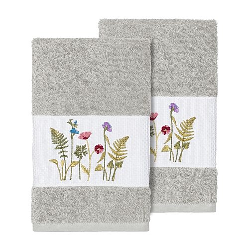 Click here for Linum Home Serenity 2-Pc. Embellished Hand Towel S... prices