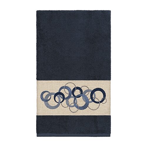 Click here for Linum Home Annabelle Bath Towel - Navy prices