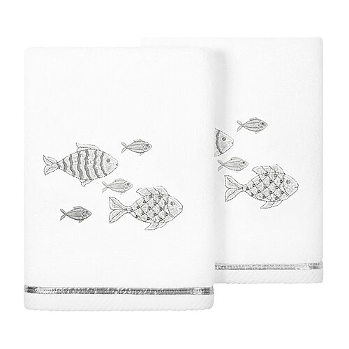 Click here for Linum Home Turkish Cotton Figi Embellished 2-Pc. H... prices