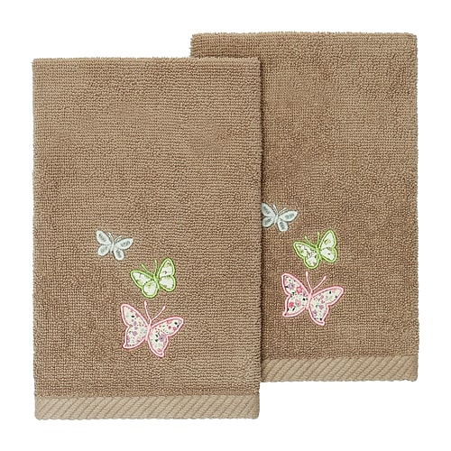 Click here for Linum Home Turkish Cotton Mariposa Embellished 2-P... prices