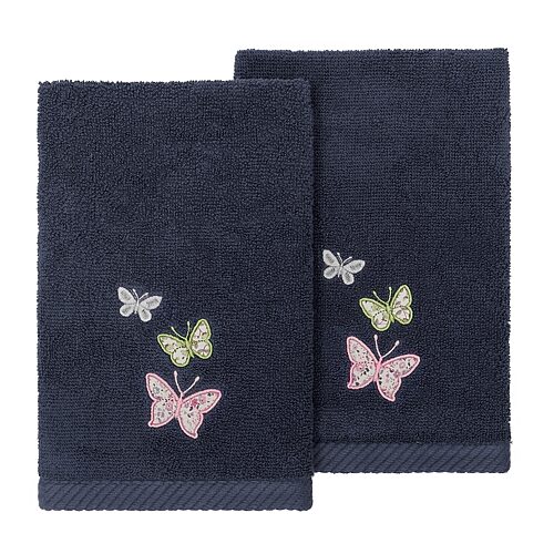 Click here for Linum Home Turkish Cotton Mariposa Embellished 2-P... prices