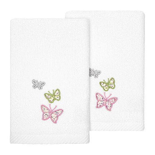Click here for Linum Home Turkish Cotton Mariposa Embellished 2-P... prices