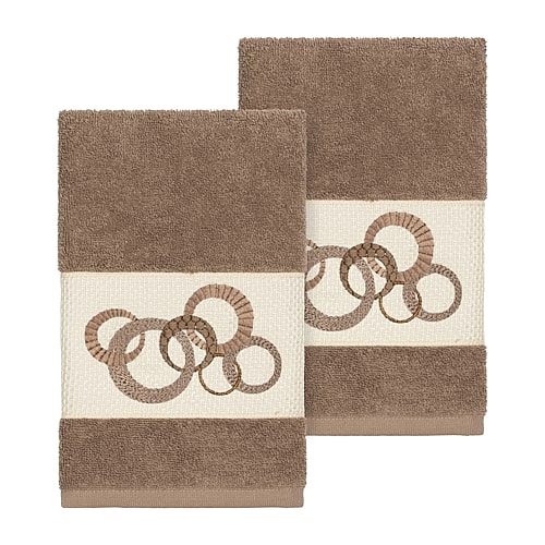 Click here for Linum Home Annabelle 2-Pc. Embellished Hand Towel... prices