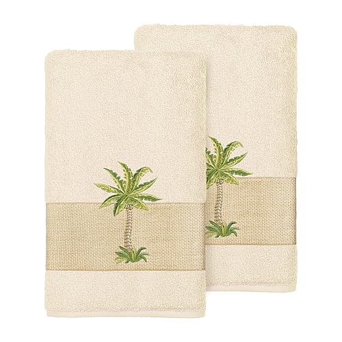 Click here for Linum Home Textiles Colton 2-pc. Embellished Hand... prices
