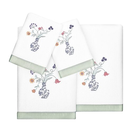 Click here for Linum Home Turkish Cotton Stella Embellished 4-Pc.... prices