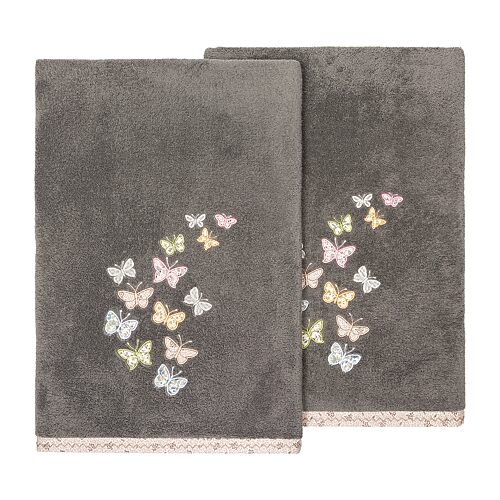 Click here for Linum Home Turkish Cotton Mariposa Embellished 2-P... prices