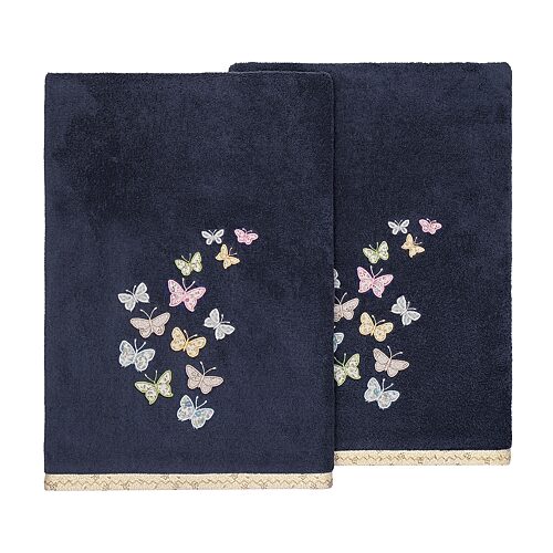 Click here for Linum Home Turkish Cotton Mariposa Embellished 2-P... prices
