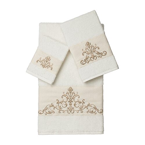 Click here for Linum Home Scarlet 3-Pc. Embellished Towel Set - C... prices