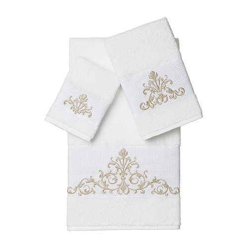 Click here for Linum Home Scarlet 3-Pc. Embellished Towel Set - W... prices