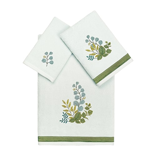 Click here for Linum Home Turkish Cotton Botanica Embellished 3-P... prices
