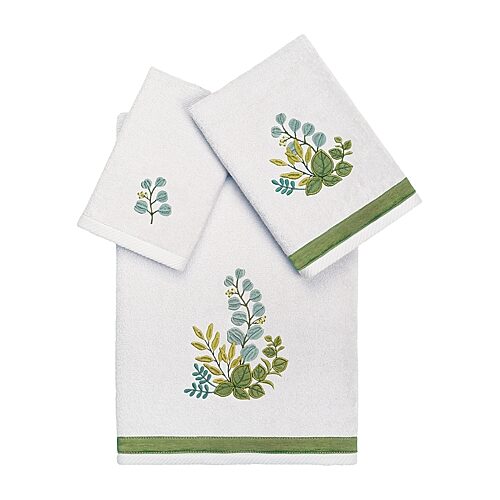 Click here for Linum Home Turkish Cotton Botanica Embellished 3-P... prices