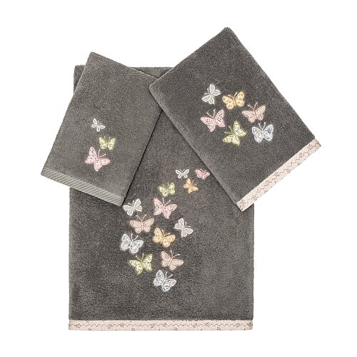 Click here for Linum Home Turkish Cotton Mariposa Embellished 3-P... prices