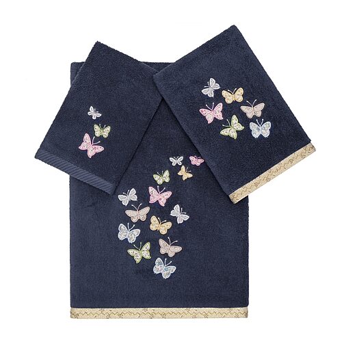 Click here for Linum Home Turkish Cotton Mariposa Embellished 3-P... prices