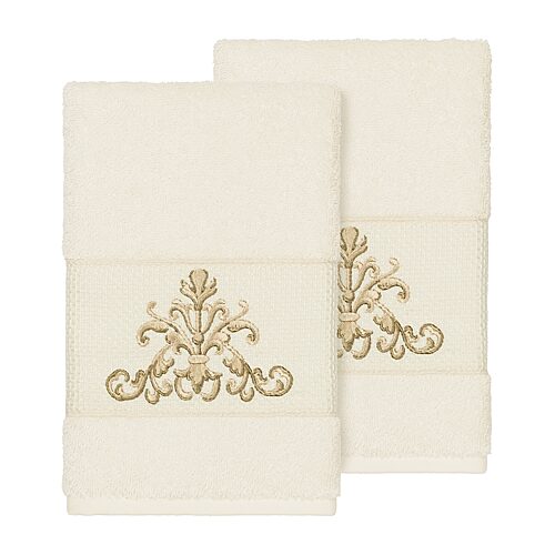 Click here for Linum Home Scarlet 2-Pc. Embellished Hand Towel Se... prices