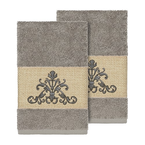Click here for Linum Home Scarlet 2-Pc. Embellished Hand Towel Se... prices
