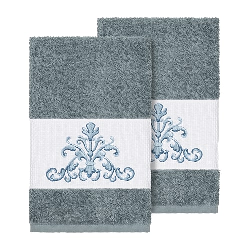 Click here for Linum Home Scarlet 2-Pc. Embellished Hand Towel Se... prices