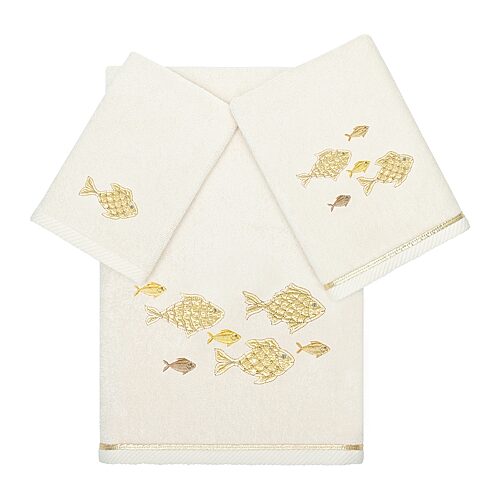 Click here for Linum Home Turkish Cotton Figi Embellished 3-Pc. B... prices