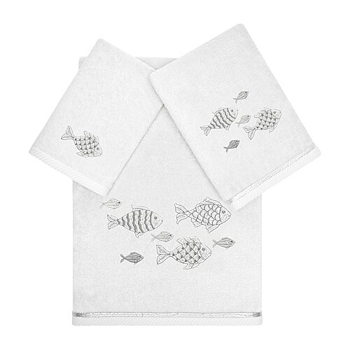 Click here for Linum Home Turkish Cotton Figi Embellished 3-Pc. B... prices