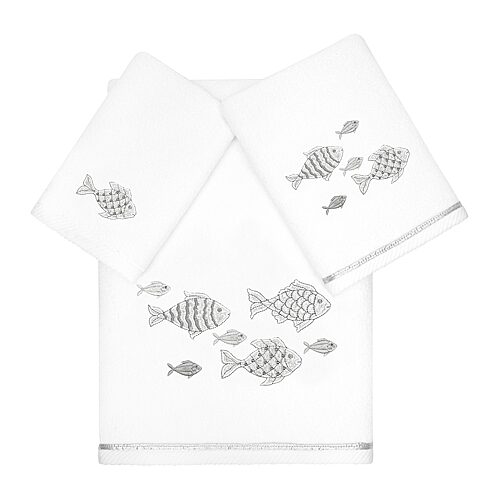 Click here for Linum Home Turkish Cotton Figi Embellished 3-Pc. B... prices