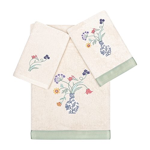 Click here for Linum Home Turkish Cotton Stella Embellished 3-Pc.... prices
