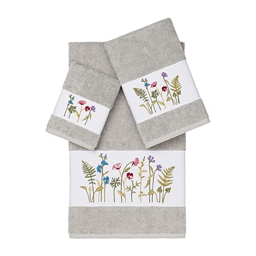Click here for Linum Home Serenity 3-Pc. Embellished Towel Set -... prices